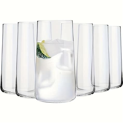 Water Glasses Set Of 6 175oz Large Drinking Glasses Clear Crystal