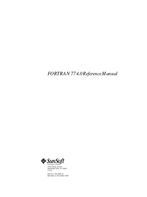 Fortran 77 Basics Oracle Pdf Computer Programming Computer Science