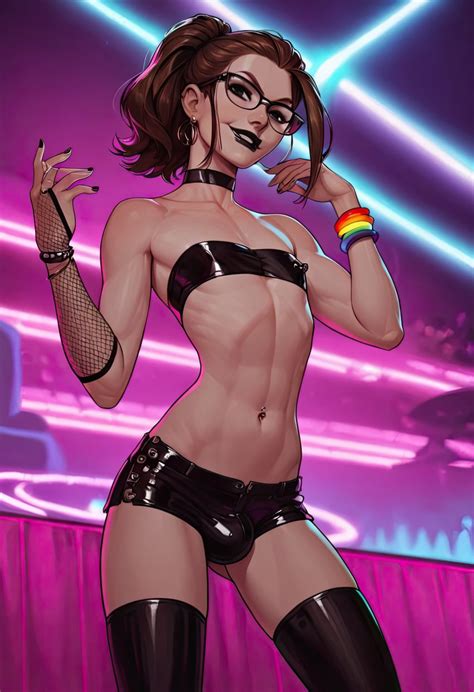 Rule 34 1boy 1femboy Ai Generated Black Eyes Black Legwear Black