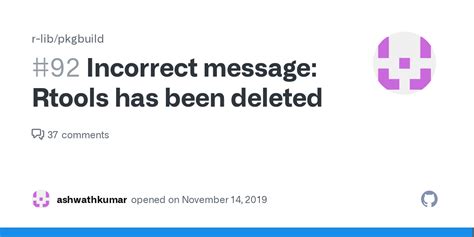 incorrect message rtools has been deleted · issue 92 · r lib pkgbuild