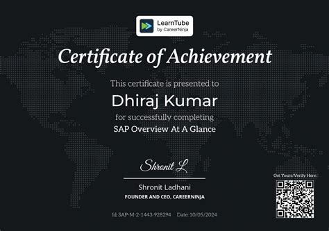 Dhiraj Kumar On Linkedin I Am Thrilled To Announce That I Have Successfully Completed The Sap…