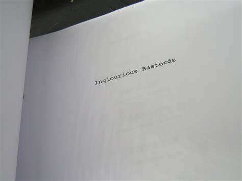 Inglorious Basterds Script Movie Script Replica Etsy Uk