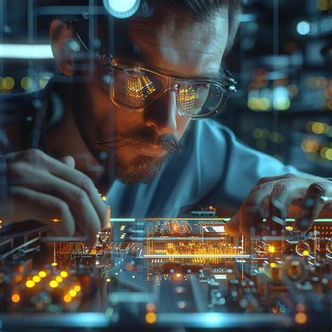 Quantum Computing Researcher In A Lab Premium Ai Generated Image