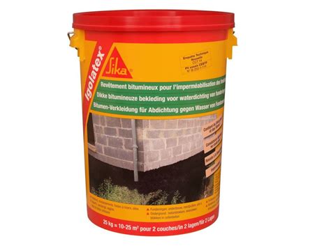 Revêtement Bitumineux Sika Igolatex Bidon 25kg Gosset Matériaux