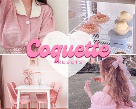10 Coquette Lightroom Presets Pink Pastel Blogger Filters Instagram