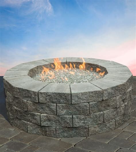 Pre Packaged Pyzique Round Gas Fire Pit Kit Lehnhoffs Supply