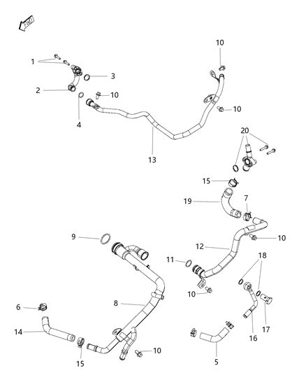 Coolant Tubes 2016 Ram 1500