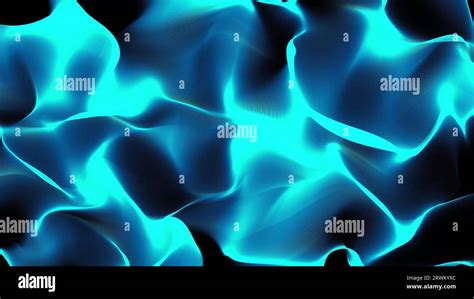 High Tech Field With Glow Particles Form Lines And Surface Waves