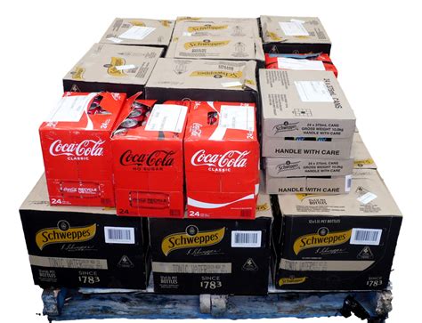 Pallet Of Approx 347 Assorted Cans And Bottles Of Soft Drinks And Mixers