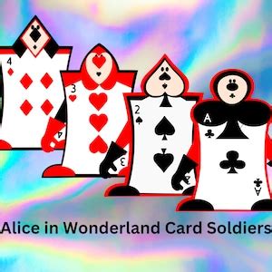 Alice In Wonderland Card Soldier Yard Signs Svg Png Pdf Etsy