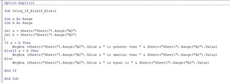 Vba If Else Statement How To Build The Formulas Step By Step Wall