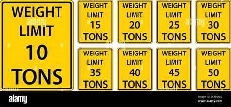 Weight Limit Symbol Stock Vector Images Alamy