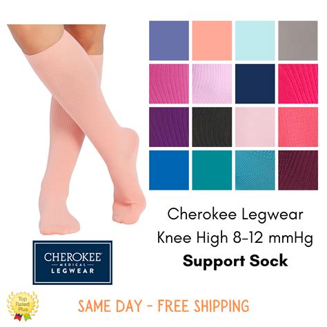 Cherokee Legwear Ytssock1 Knee High Support Socks 8 12 Mmhg