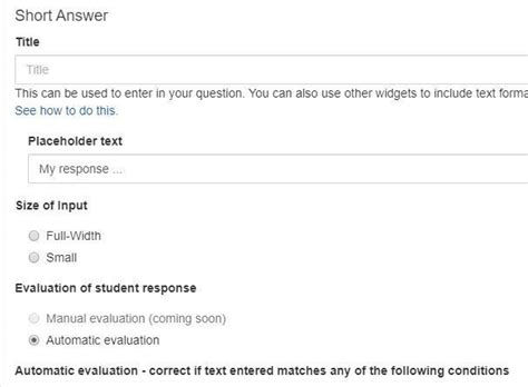 short answer quiz suggest a feature openlearning help community