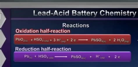 Electrochemistry Redox And Anodecathode In Lead Acid Battery