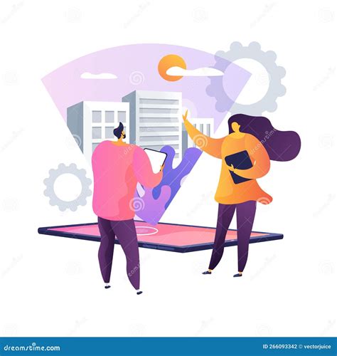 Interactive Design Visualization Abstract Concept Vector Illustration