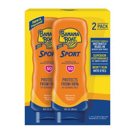 Banana Boat Sport Ultra Spf50 Sunscreen Lotion 10 Fl Oz 2 Pack Same