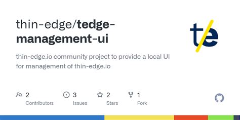 github thin edge tedge management ui thin community project