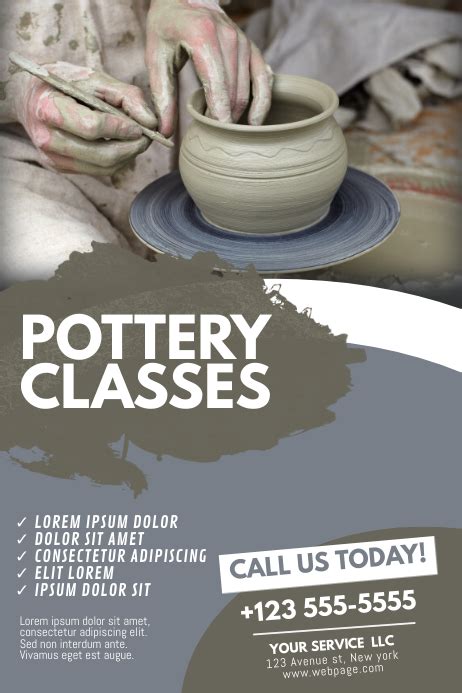 Pottery Classes Flyer Design Template Postermywall