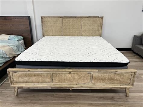 Brushed Smoke Timber King Bed Seconds Furniture