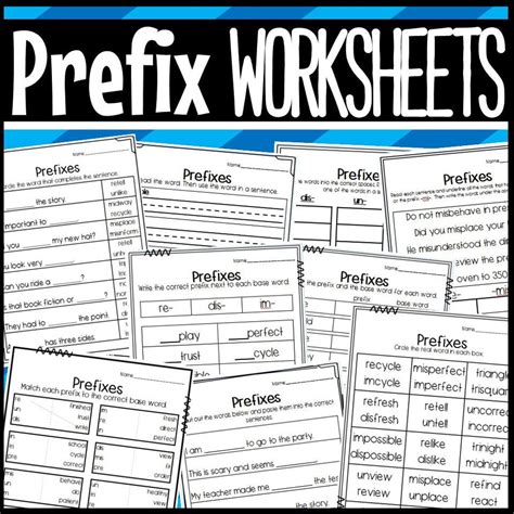 Prefixes Worksheets Circling And Writing Prefix Worksheet