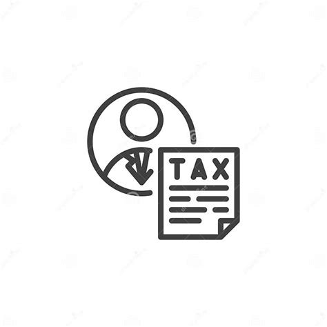 Tax Preparation Line Icon Stock Vector Illustration Of Thin 324387853