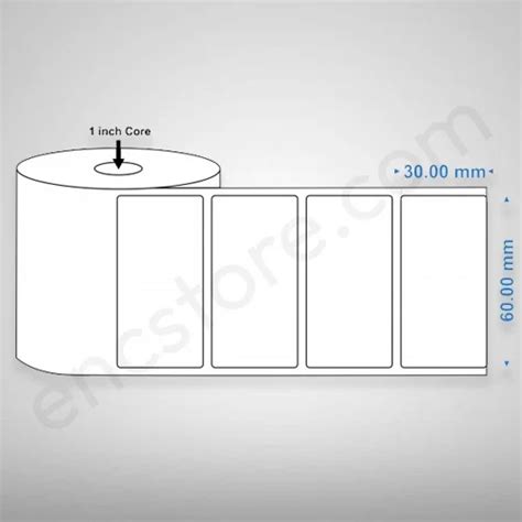 Polypropylene Thermal Barcode Labels 60mm X 30mm X 1up