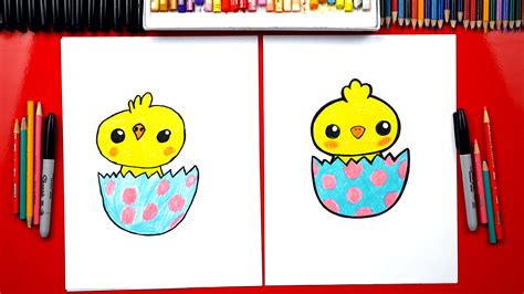 How To Draw Cute Easter Chick