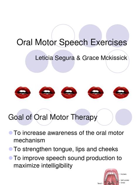 Oral Motor Speech Exercises Pdf Tongue Mouth