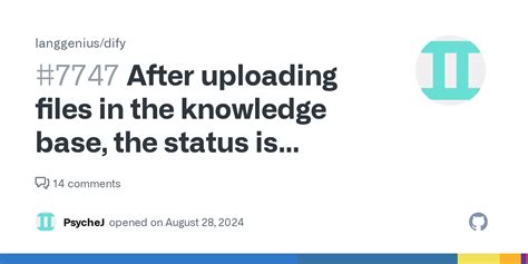 After Uploading Files In The Knowledge Base The Status Is Always In Queue · Issue 7747