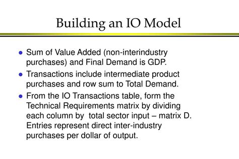 Ppt Building An Io Model Powerpoint Presentation Free Download Id