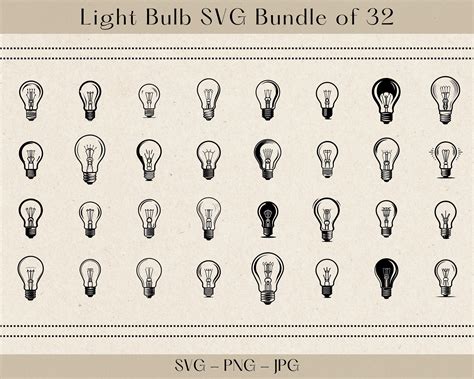 Light Bulb Svg Bulb Svg Lightbulb Svg Light Bulb Clipart Light Svg