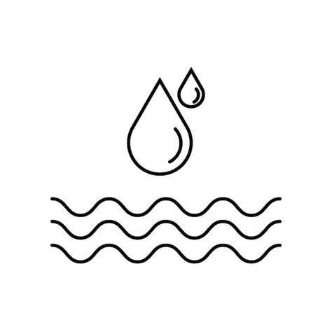 Premium Vector Water Drop Wave Line Rain Drop Icon Vector