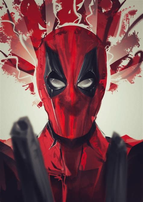 포토티켓포스터 데드풀 아트 포스터 일러스트 미니멀라이즈 네이버 블로그