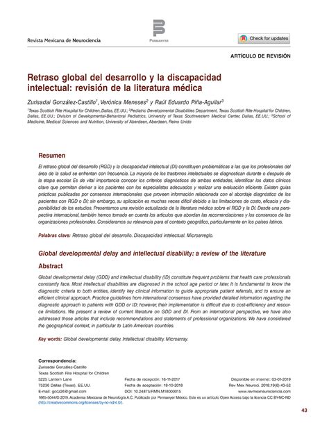 Retraso Global Del Desarrollo Retraso Global Del Desarrollo Y La