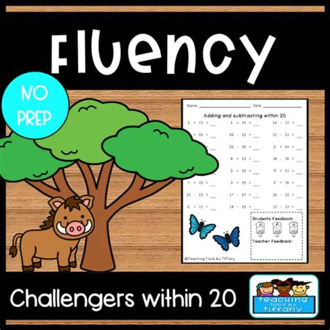 Math Fact Fluency Addition Subtraction Within 20 Worksheet Practice