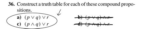 Solved 36 Construct A Truth Table For Each Of These