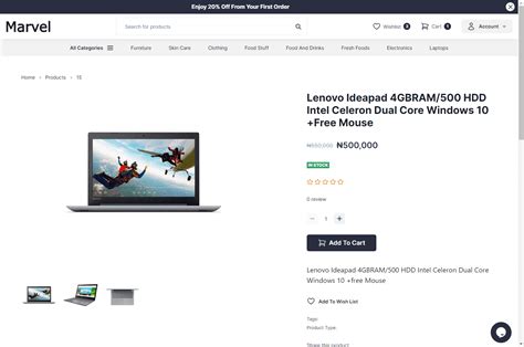 Marvel Headless Ecommerce Bagisto Theme With Next Js