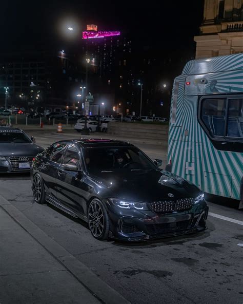 Nighttime Elegance My 2024 Bmw M340i G20 In Detroit City Lights