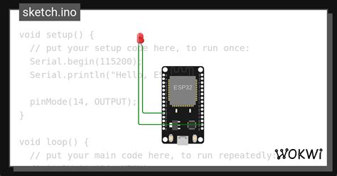 LED Flashing Wokwi ESP STM Arduino Simulator
