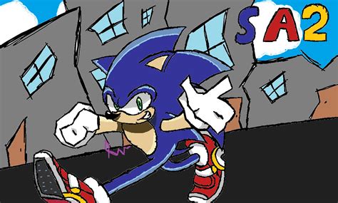 First Time Drawing Sa2 Sonic So Yeah Also Sorry For How Bad The Rim Lighting And Shading All