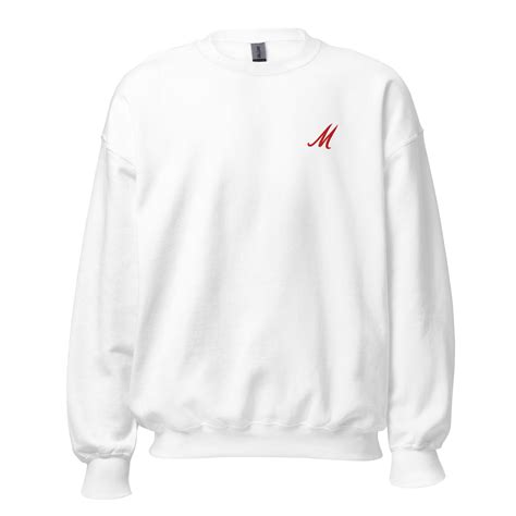 M Unisex White Sweatshirt