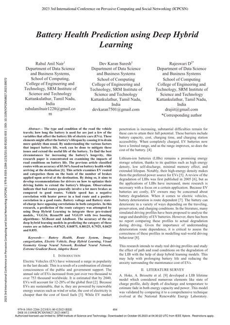 Pdf Battery Health Prediction Using Deep Hybrid Learning