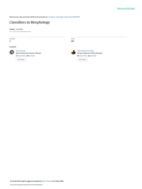 Classifiers In Morphology Pdf Grammatical Gender Morphology