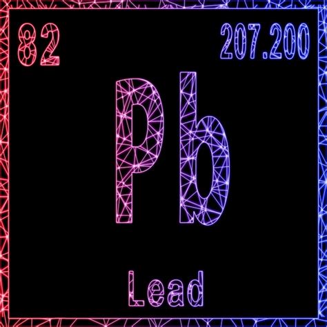 Premium Photo Lead Chemical Element Sign With Atomic Number And
