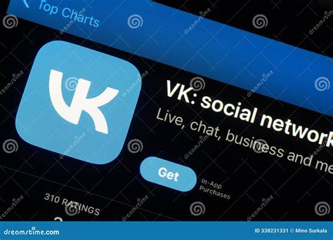 Russian Vk Social Network Mobile App Icon In App Store To Be Installed