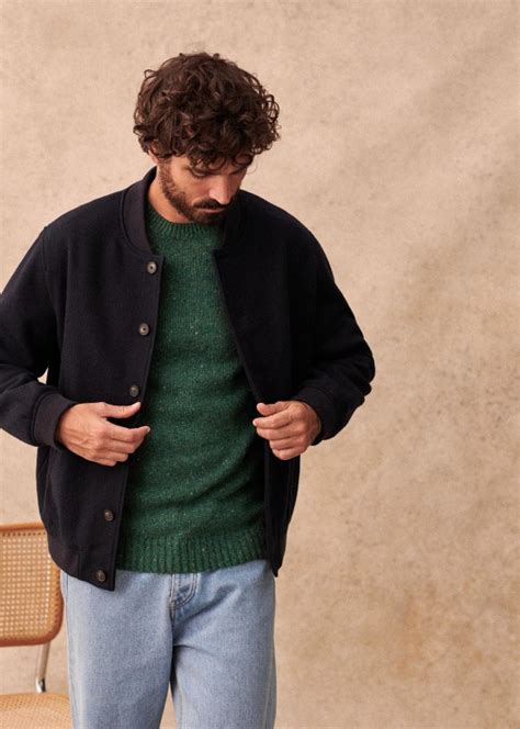 Connell Teddy Navy Blue Wool Sézane