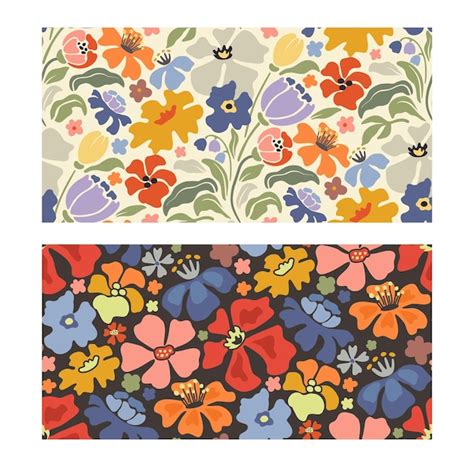 Premium Vector Set Of Two Vector Summer Seamless Patterns Assembled