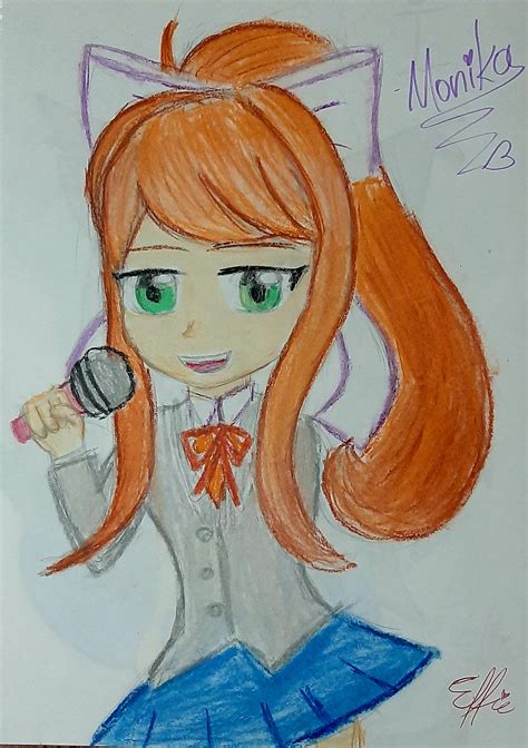 Fnf Monika By Effiesart On Deviantart