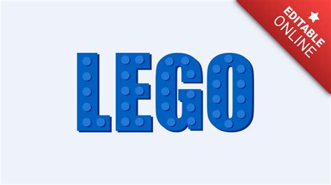Blue Lego Font Text Effect Generator